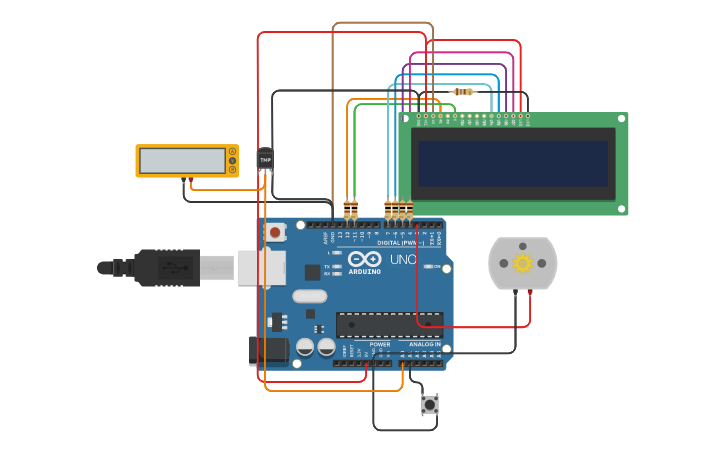 Circuit design thermometer | Tinkercad