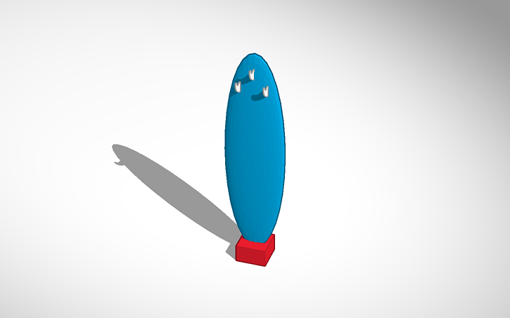 3D design Copy of Surfboard with choice fins! - Tinkercad