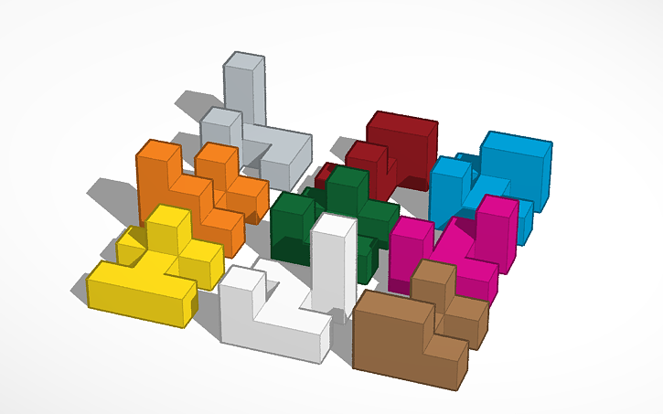 3D design Quadrat geomàgic d'un cub (Lee Sallows) | Tinkercad