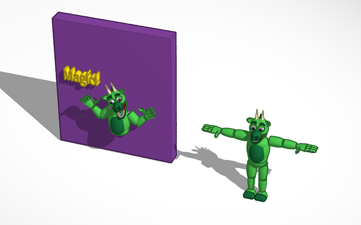 3D design Lenny the dragon - Tinkercad