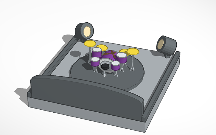 3D design drumset - Tinkercad