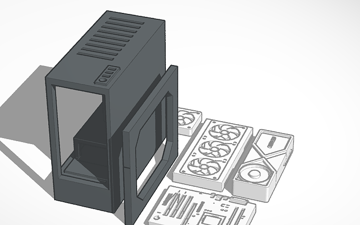 3D design pc build - Tinkercad