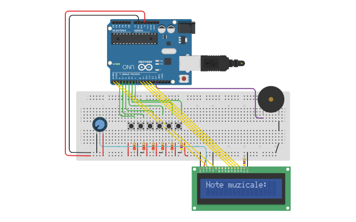 Circuit Design Copy Of Arduino Piano Circuit Tinkercad