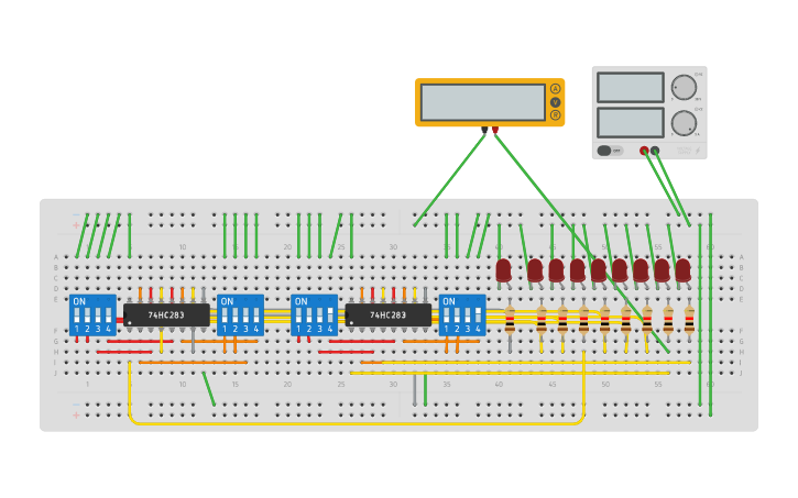 Circuit Design 8 Bit Adder Tinkercad