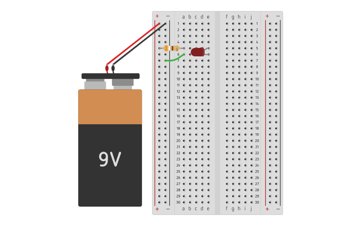 Circuit design SIMPLE CIRCUIT - Tinkercad