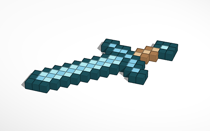 3D design Minecraft Sword | Tinkercad