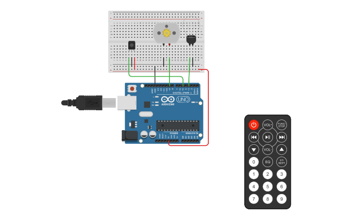 Circuit design Program 9: Infrared Sensor (IR sensor) - Tinkercad