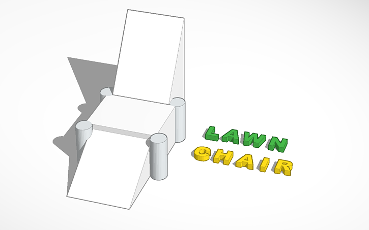3D design THE CHAIR - Tinkercad