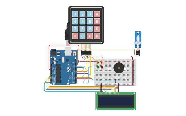 Circuit design the door - Tinkercad