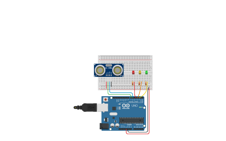 Circuit Design Sensor De Proximidad Tinkercad