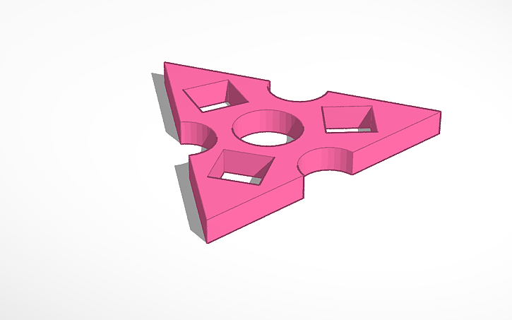 3D design ninja throwing star - Tinkercad