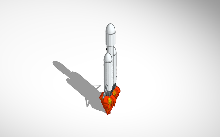 3D design Rakieta Falcon Heavy - Tinkercad