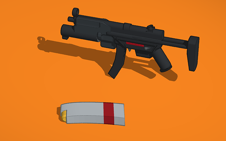 3D design Lego MP5 with Grenade Launcher - Tinkercad