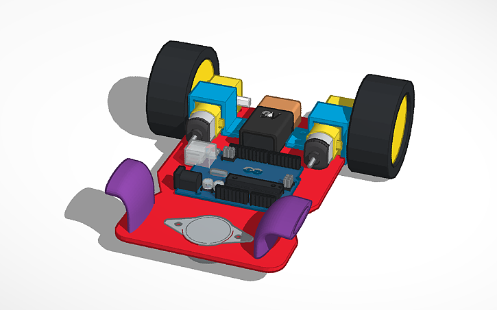 3D design robot movil- - Tinkercad