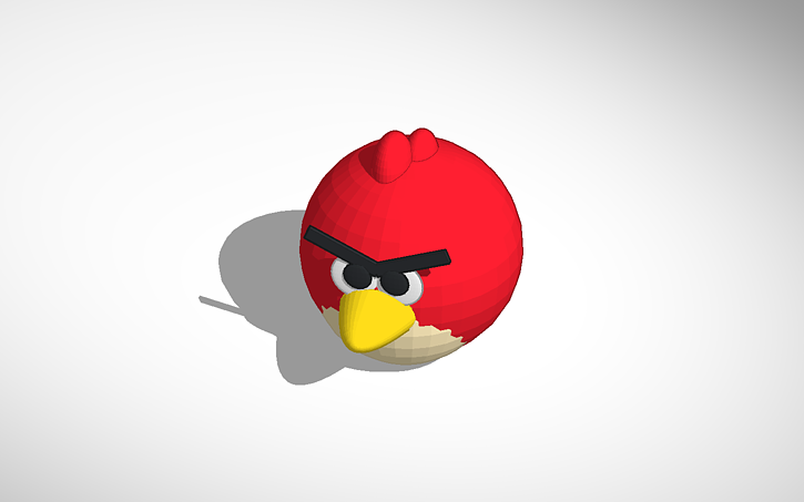 3D design Angry Bird Red - Tinkercad