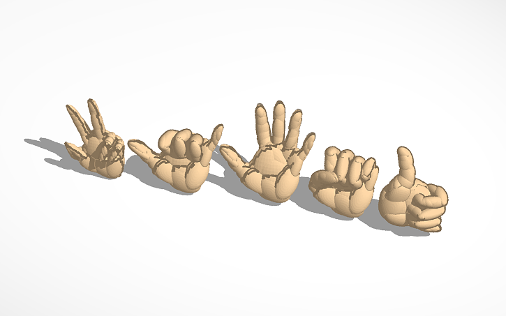 3D design Hands ¯\_(ツ)_/¯ - Tinkercad