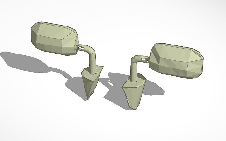 3D design Chevy side mirrors - Tinkercad