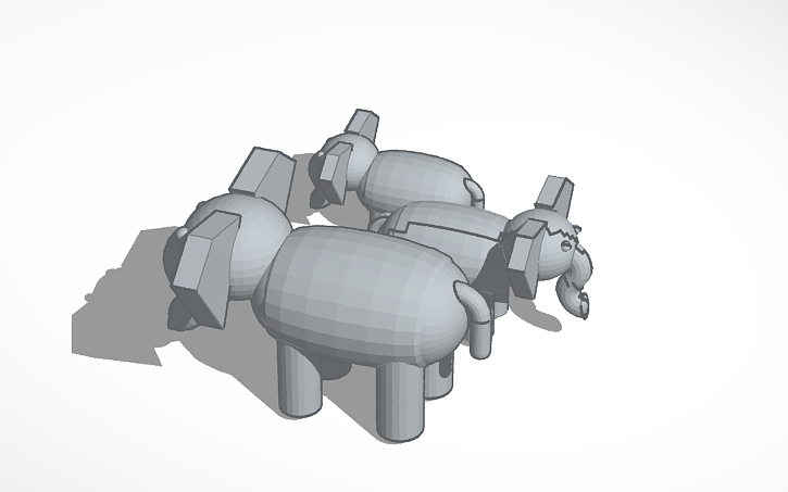 3D design elephant | Tinkercad