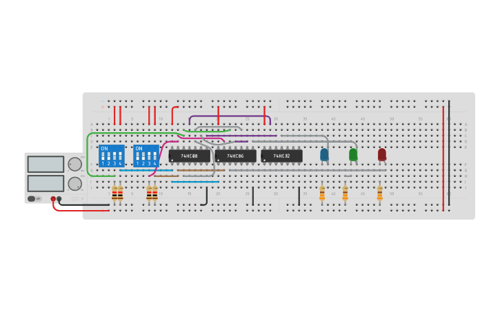 Circuit Design Sumador De 2 Bits Tinkercad