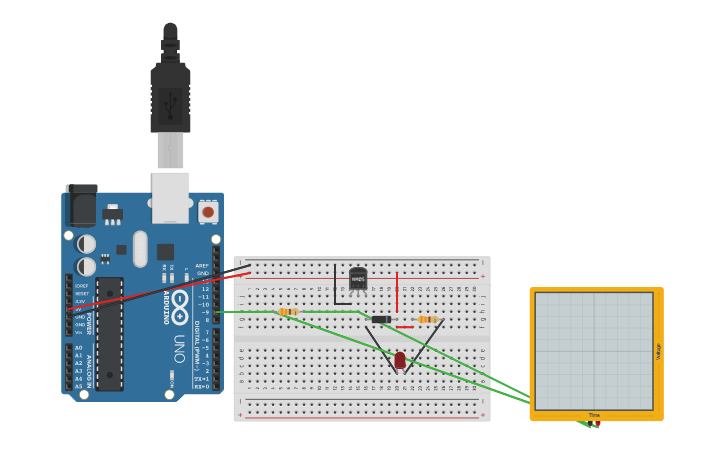 Circuit design MOSFET chopper - Tinkercad