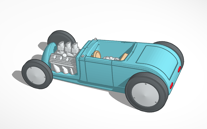 3D design Tinker Toy Roadster - Tinkercad