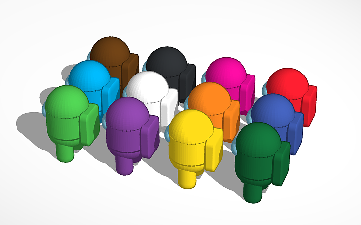 3D design among us crewmate - Tinkercad
