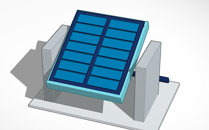 3D design panel solar - Tinkercad