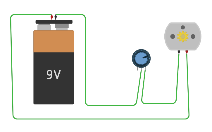 Circuit Design Moteur Courant Continue Pile9v Tinkercad
