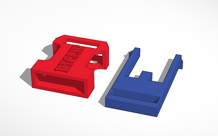3D design V1 strap clip - Tinkercad