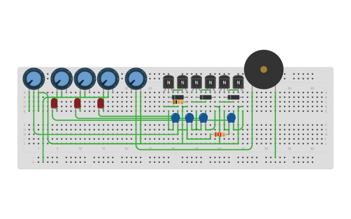 Circuit design Compact Amplifier | Tinkercad