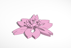 3D design Japanese blossom #flower | Tinkercad