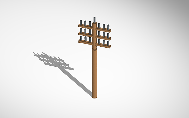 3D design Telepole／telegraph (H0/N) - Tinkercad