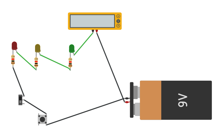 Circuit design Serial circuit - Tinkercad
