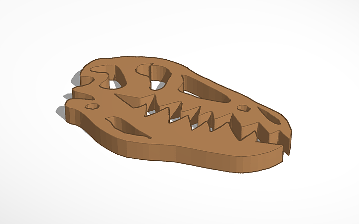 3d Design T Rex Dinosaur Skull Tinkercad