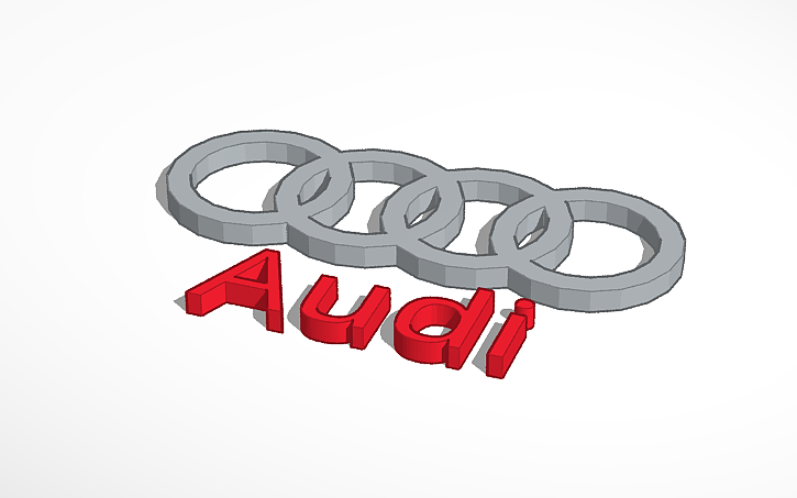 3D design Audi logo - Tinkercad