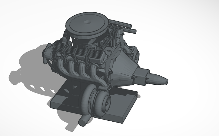 3D design Turbo Engine - Tinkercad