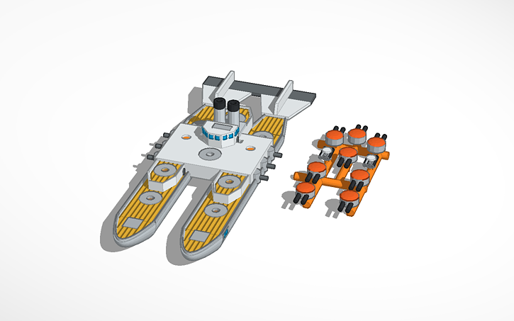 3D design Evertsen Class Battlecruiser - Tinkercad