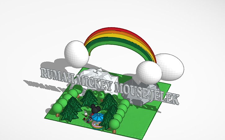 3D design MICKEY MOUSE HOUSE - Tinkercad