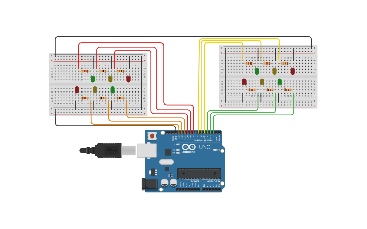 Circuit design Project 1 (T-Junction) V1 - Tinkercad