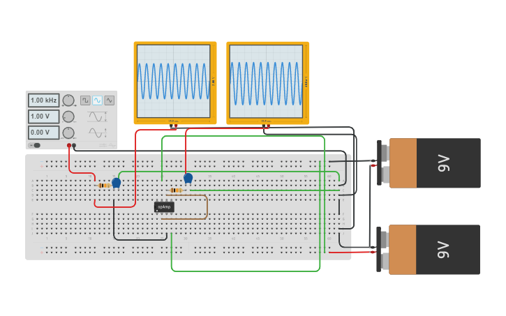 Circuit design Second Order Low Pass Filter 2 - Tinkercad