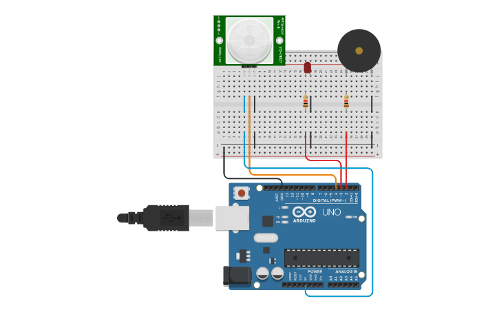 Circuit design Sensor de Movimento (ARRUMAR) - Tinkercad