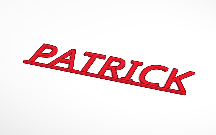 3D design Patrick - Tinkercad