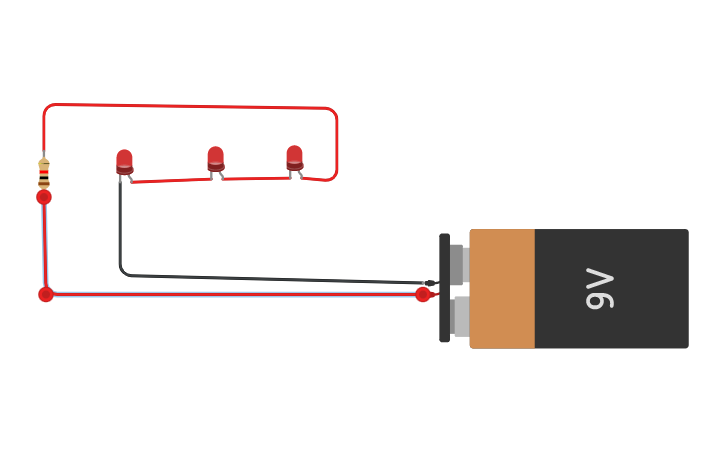 Circuit design series connection - Tinkercad