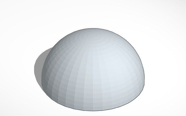 3D design Half a sphere - Tinkercad