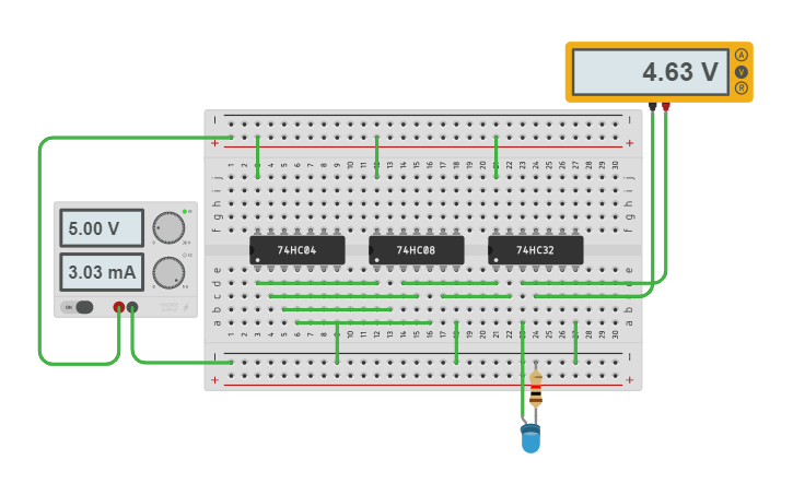 Circuit design 2_1_XNOR USING AOI GATE - Tinkercad