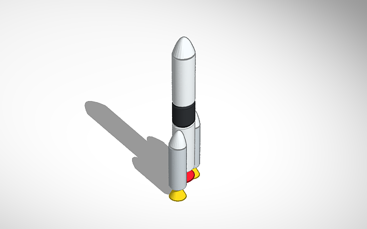 3D design GSLV Mark II - Tinkercad