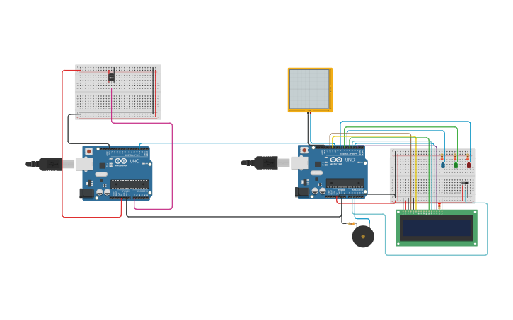 Circuit design Temperature sensor weather station - Tinkercad