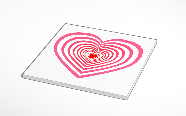 3D design Gradient Heart - Tinkercad