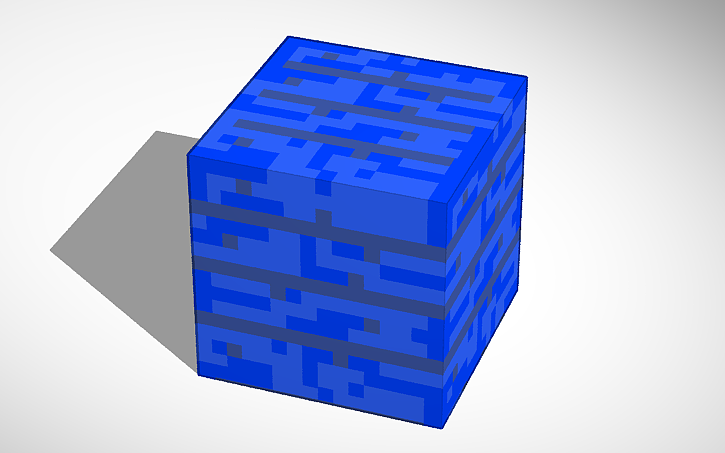 3D design blue Wood Planks (minecraft) | Tinkercad