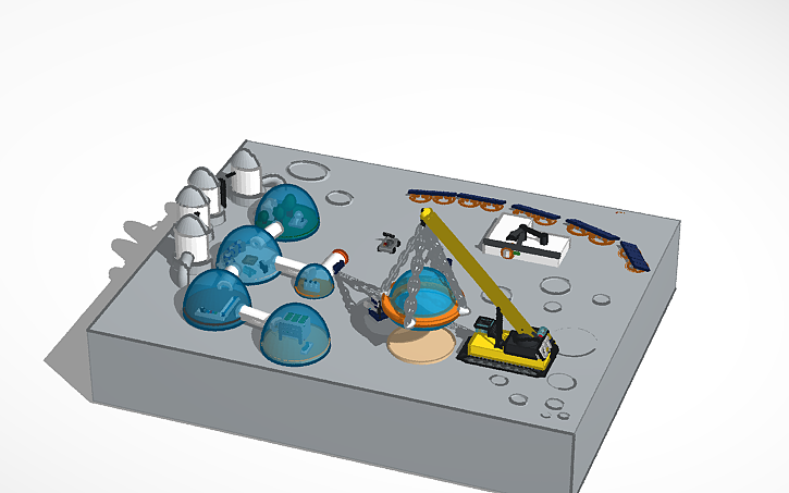 3D design Moon Base Project - Tinkercad